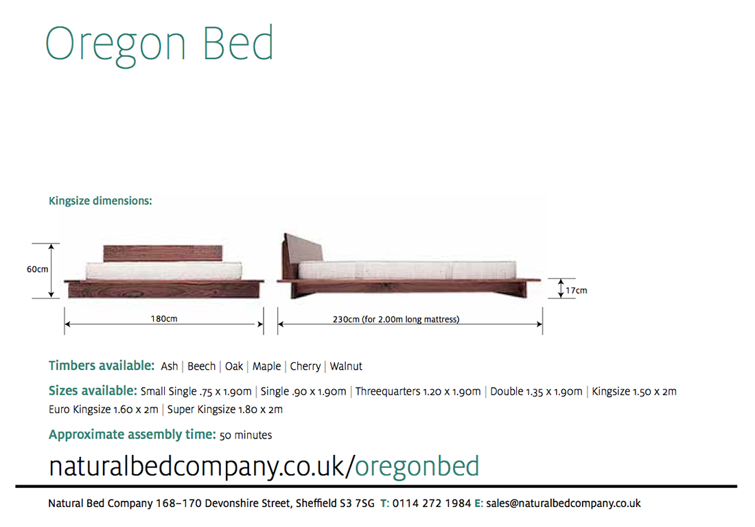 Oregon Low Platform Bed | Solid Wood | Natural Bed Company