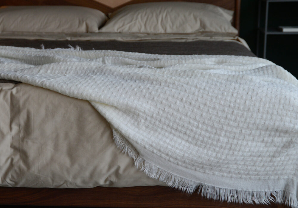 Soft Basket Weave Throws - Natural Bed Company