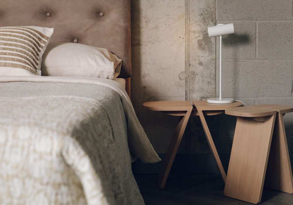 Avio - Solid Oak Side Tables - Natural Bed Company