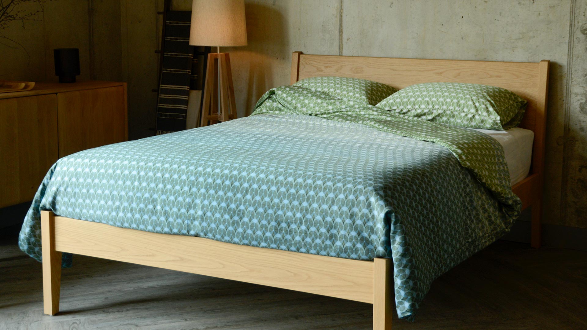 Circle Pattern Cotton Blend Bedding - Teal or Rust - Natural Bed Company