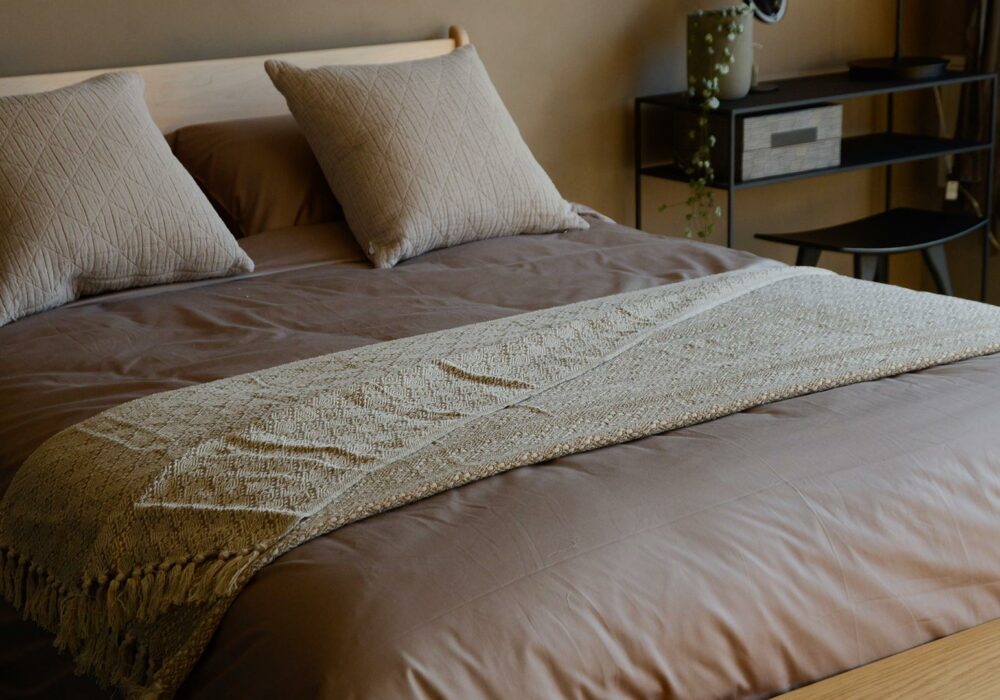 Diamond Patterned Throws with Fringe | Natural Bed Company