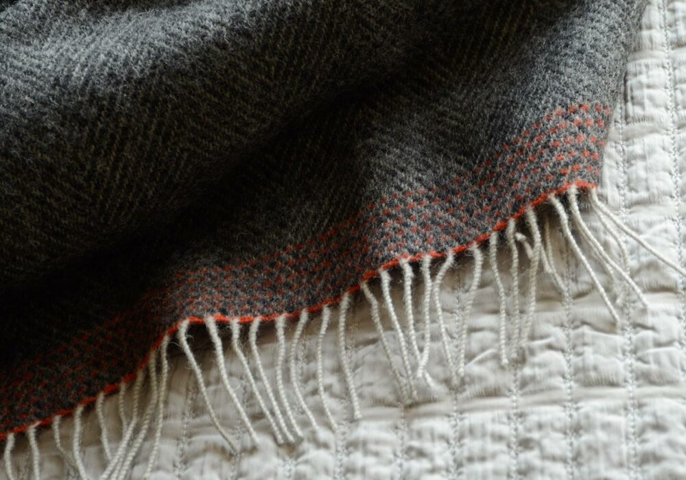 Heavyweight Check Wool Blankets - Natural Bed Company