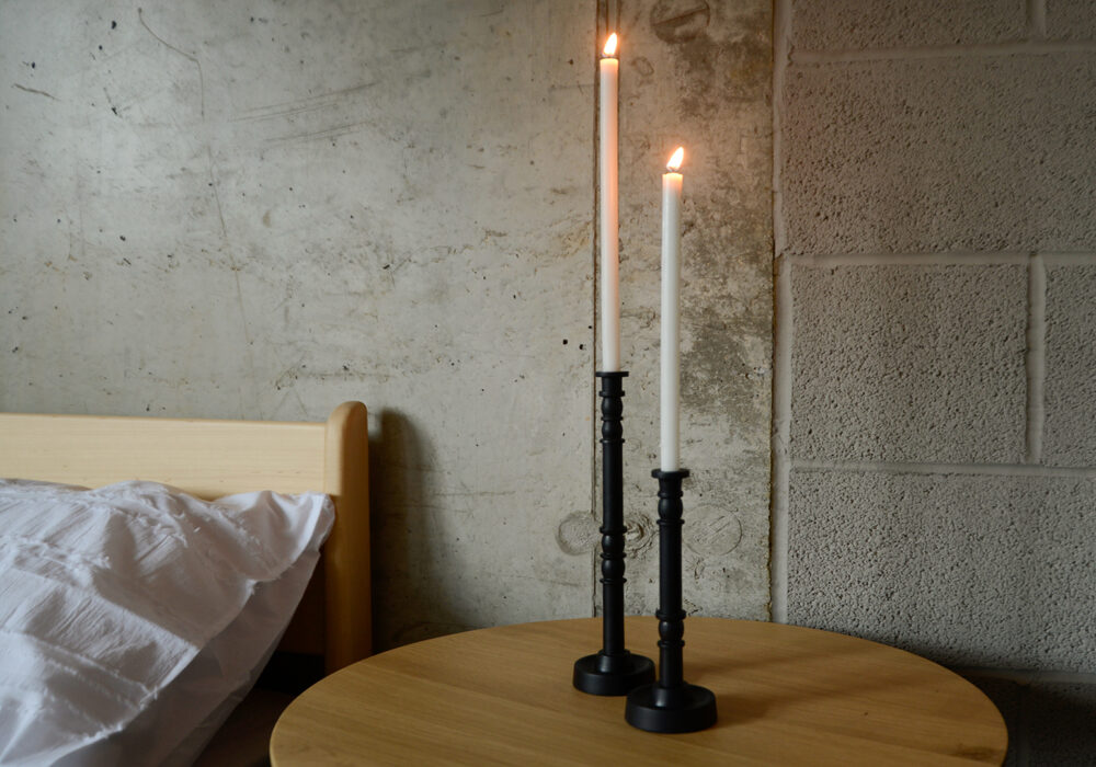 Pair of Contemporary Candlesticks - Natural Bed Company