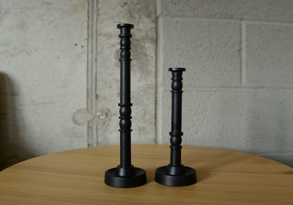 Pair of Contemporary Candlesticks - Natural Bed Company