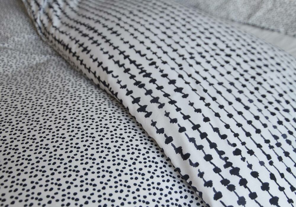 Modern Cotton Blend Duvet Set | Dash Dot | Natural Bed Company