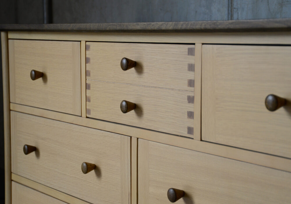 Two Tone Wide Chest of Drawers - Natural Bed Company