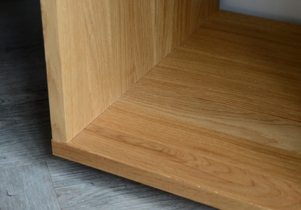 Solid Oak 1 Drawer Unit - Groove Effect Panel - Natural Bed Company