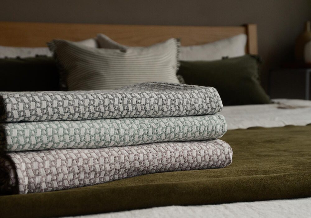 Geometric Cotton Throws & Bedspreads | Natural Bed Company