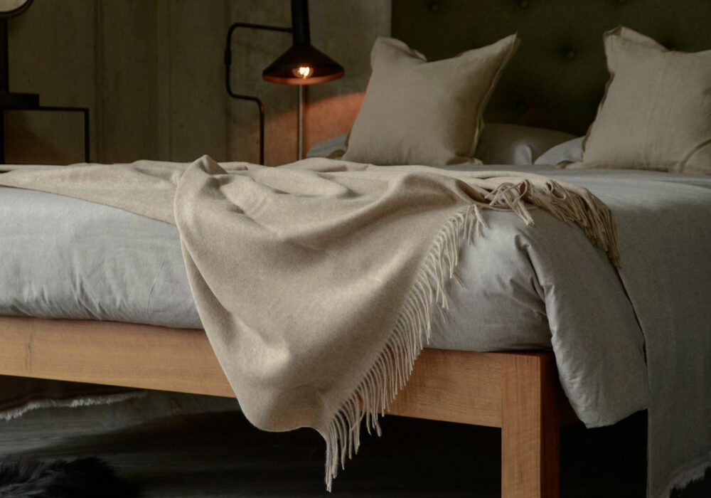 Luxury Recycled Wool Throws | Alpaca | Natural Bed Company