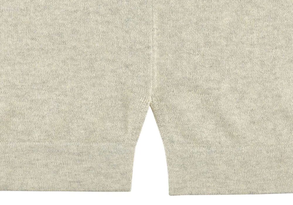 Boat-neck Cotton Jumper | Oatmeal | Natural Bed Company