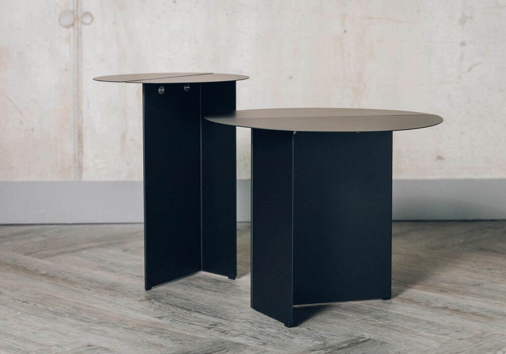 Oru - Black Metal Tables - Natural Bed Company