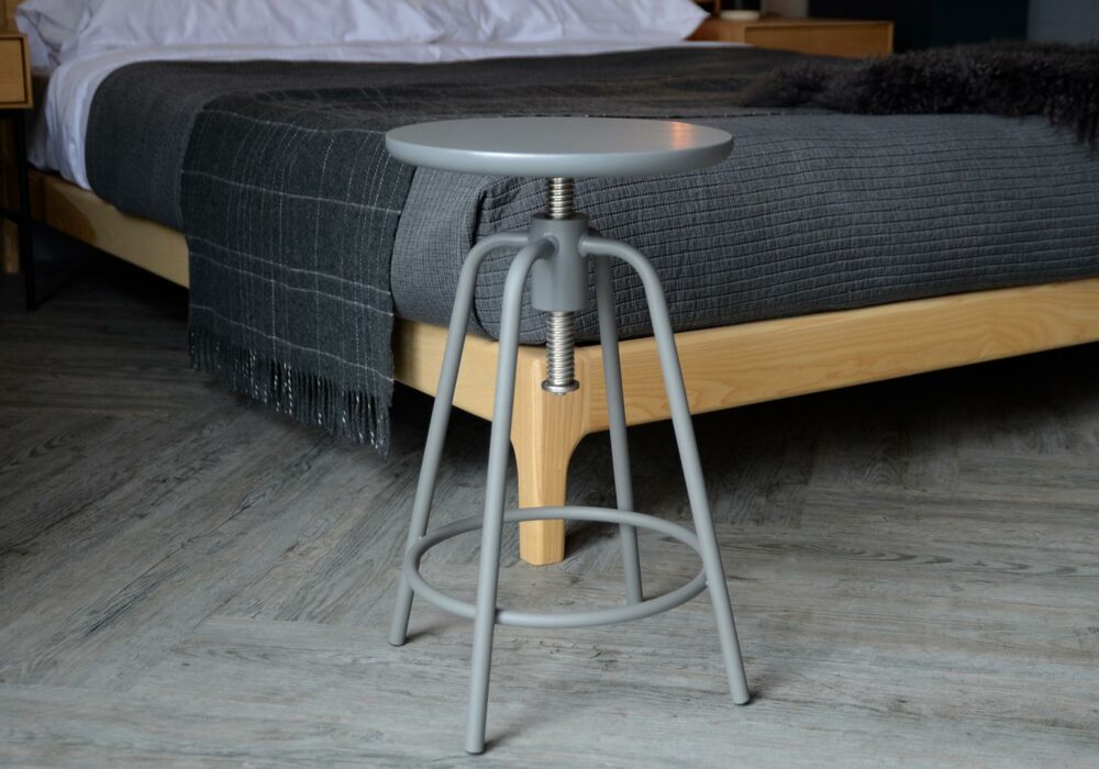 Grey Adjustable Stool | Seating | Natural Bed Company