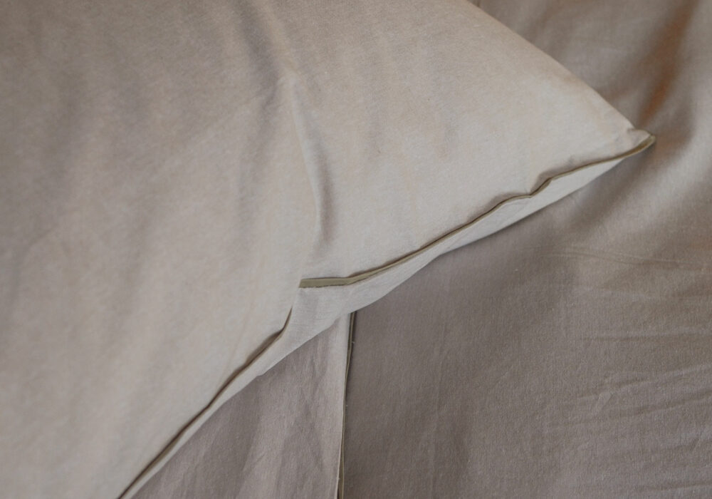 Chambray Cotton Bedding | Grey, Ecru or Peach | Natural Bed Co