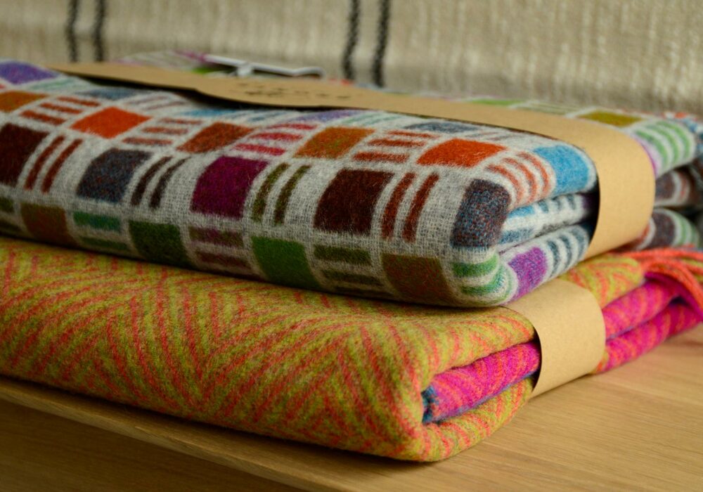 Colourful Merino Lambswool Throws | Natural Bed Company