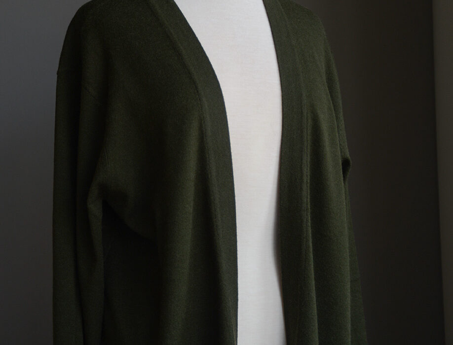 Knitted Robe in Dark Olive | Lounge-wear | Natural Bed Company