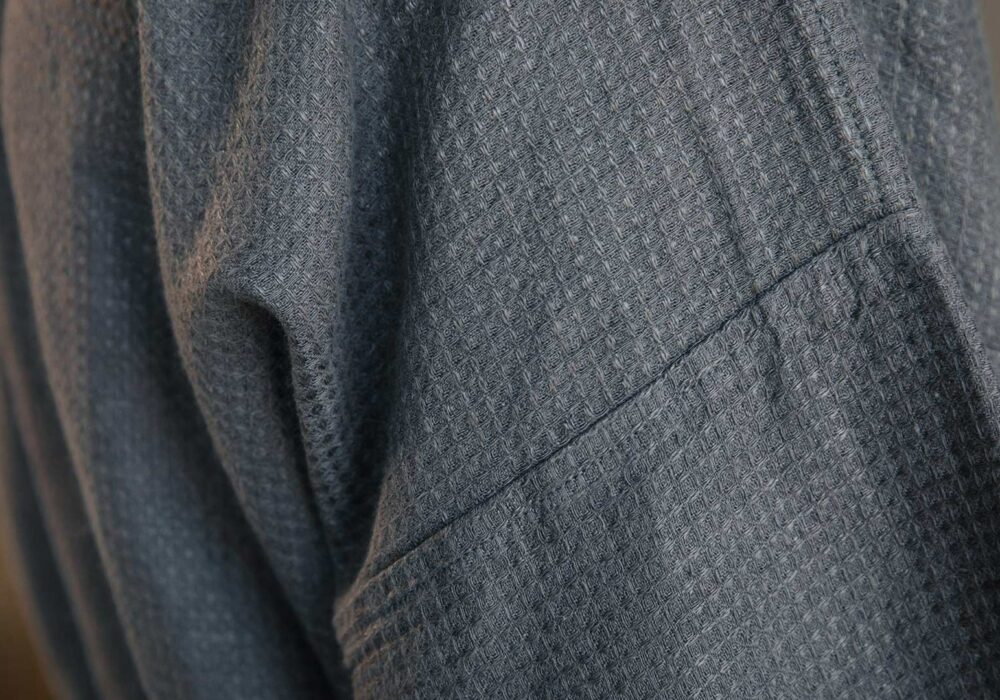 Unisex Linen Bath Robe | Dark Grey | Natural Bed Company