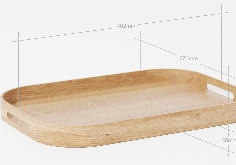 Retangular Oak Trays - Two Sizes - Natural Bed Company
