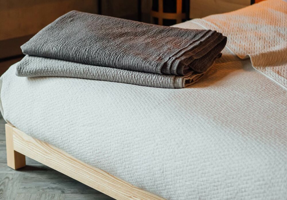 Diamond Textured Bedspreads | 3 Colours | Natural Bed Company