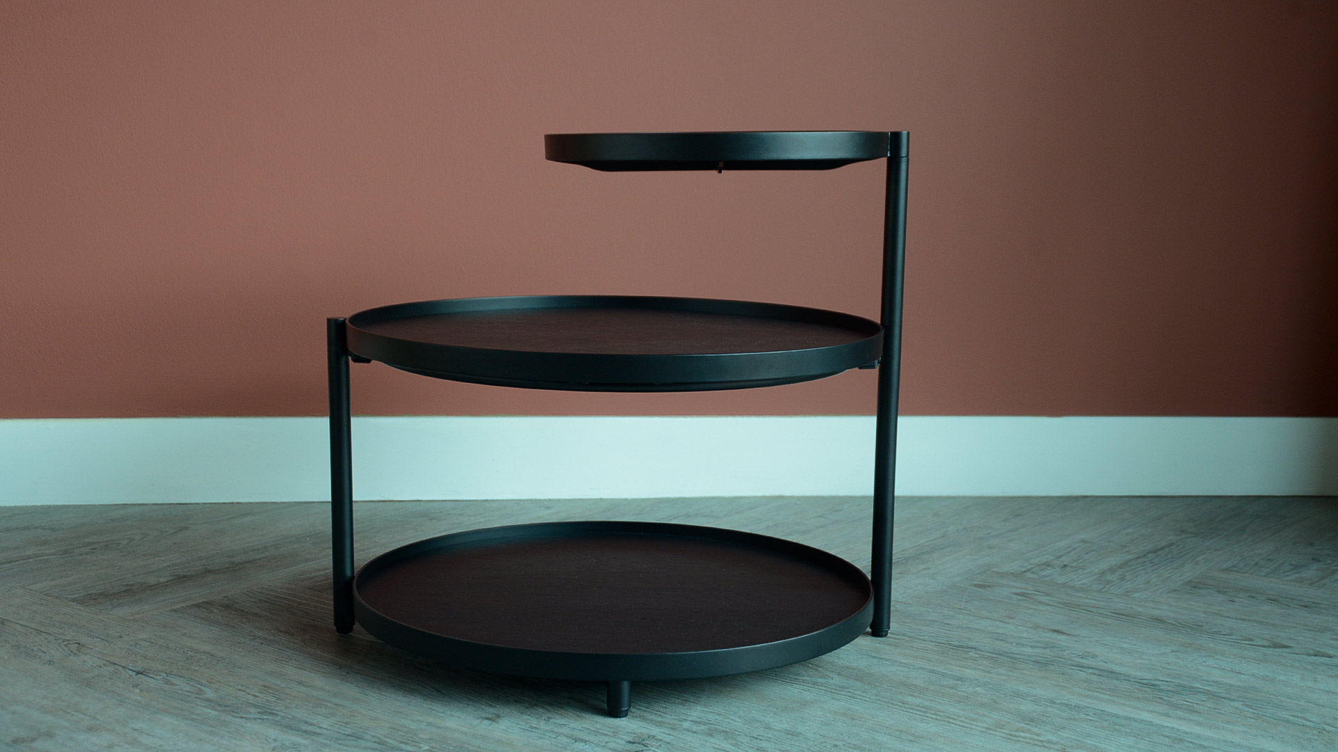 Swivel Top - Black Side Table - Natural Bed Company