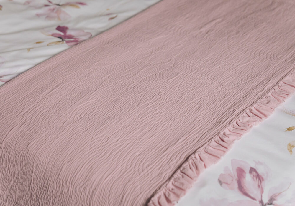 Pure Cotton Ruffle Bedspreads - 3 Colours - Natural Bed Company