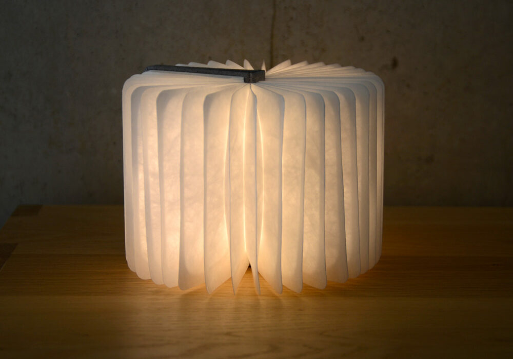 Small Book Light | Grey Linen Cover | Natural Bed Company