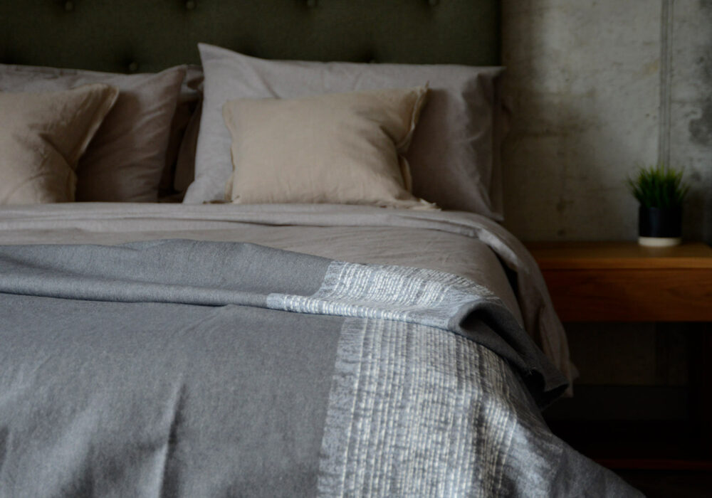 Reversible Blankets with Modern Pattern | Natural Bed Company