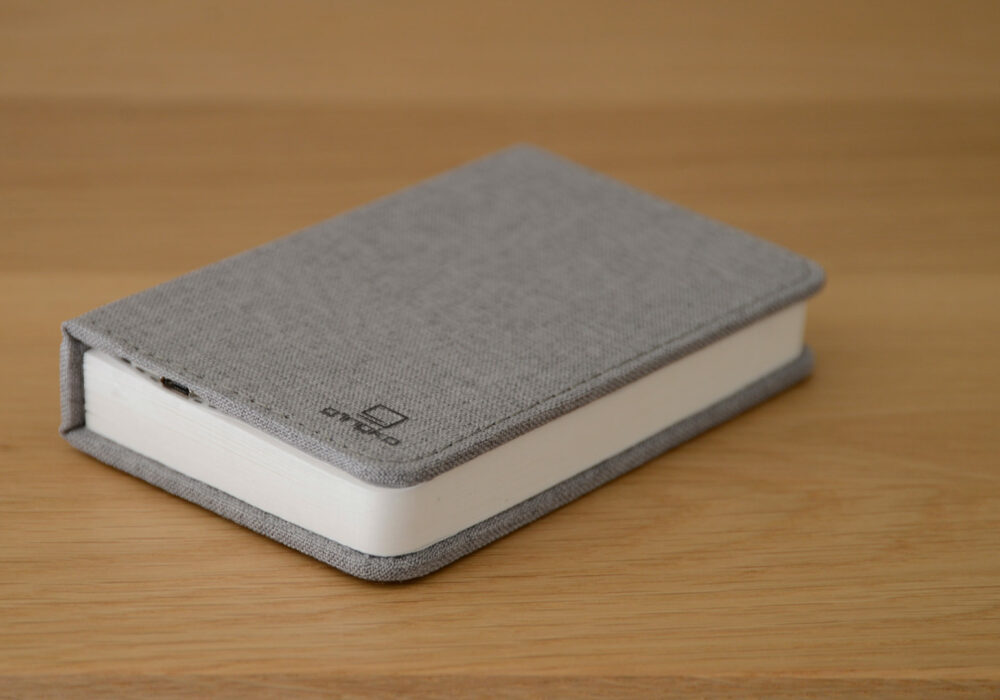 Small Book Light | Grey Linen Cover | Natural Bed Company