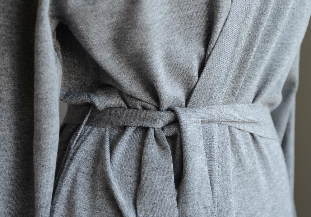 Knitted Robe in Grey | Lounge-wear | Natural Bed Company