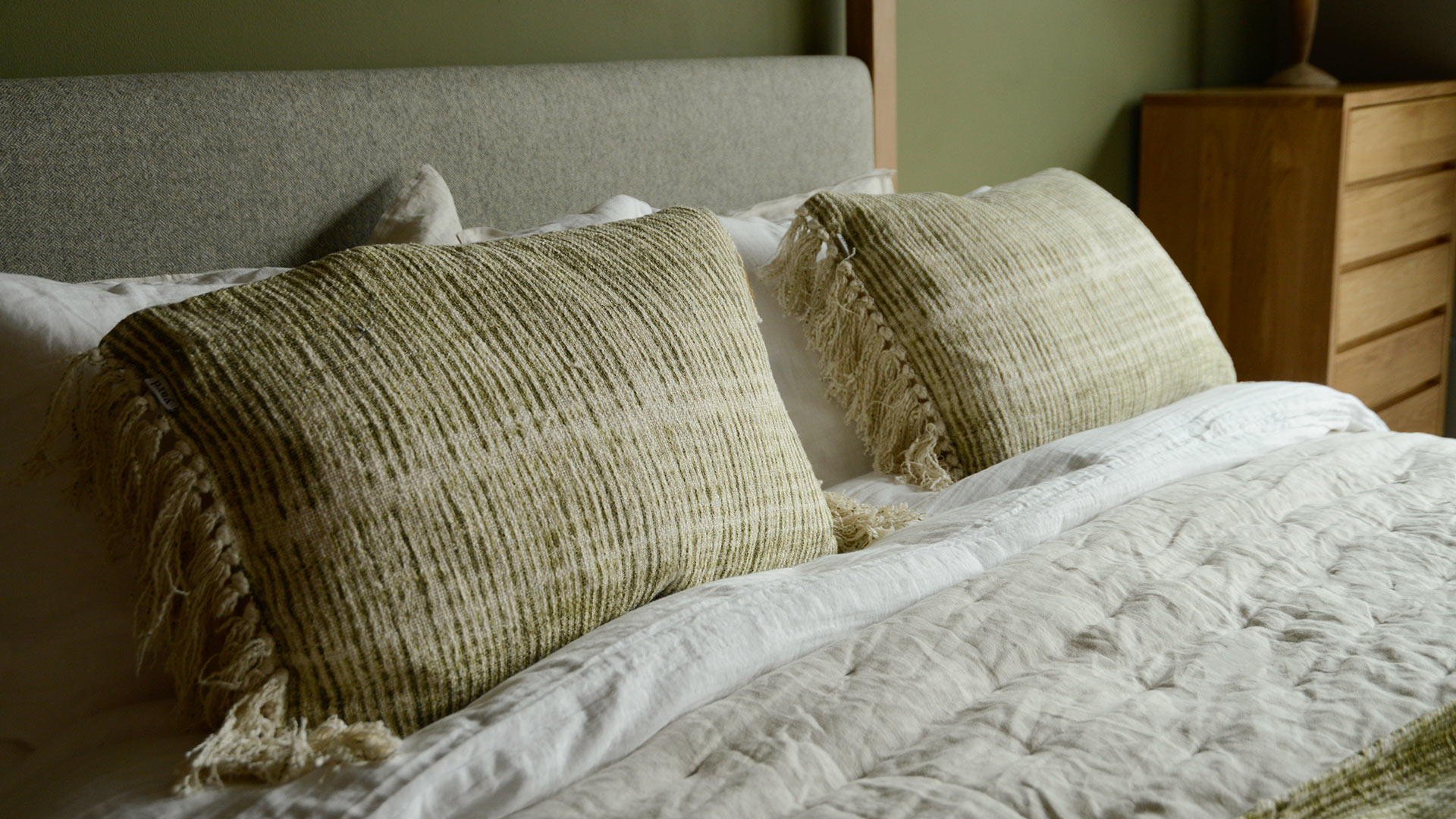 Textured Cotton Rich Cushions | Natural Bed Company