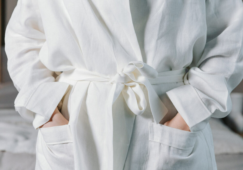 Pure Organic Linen Robe | Natural Bed Company
