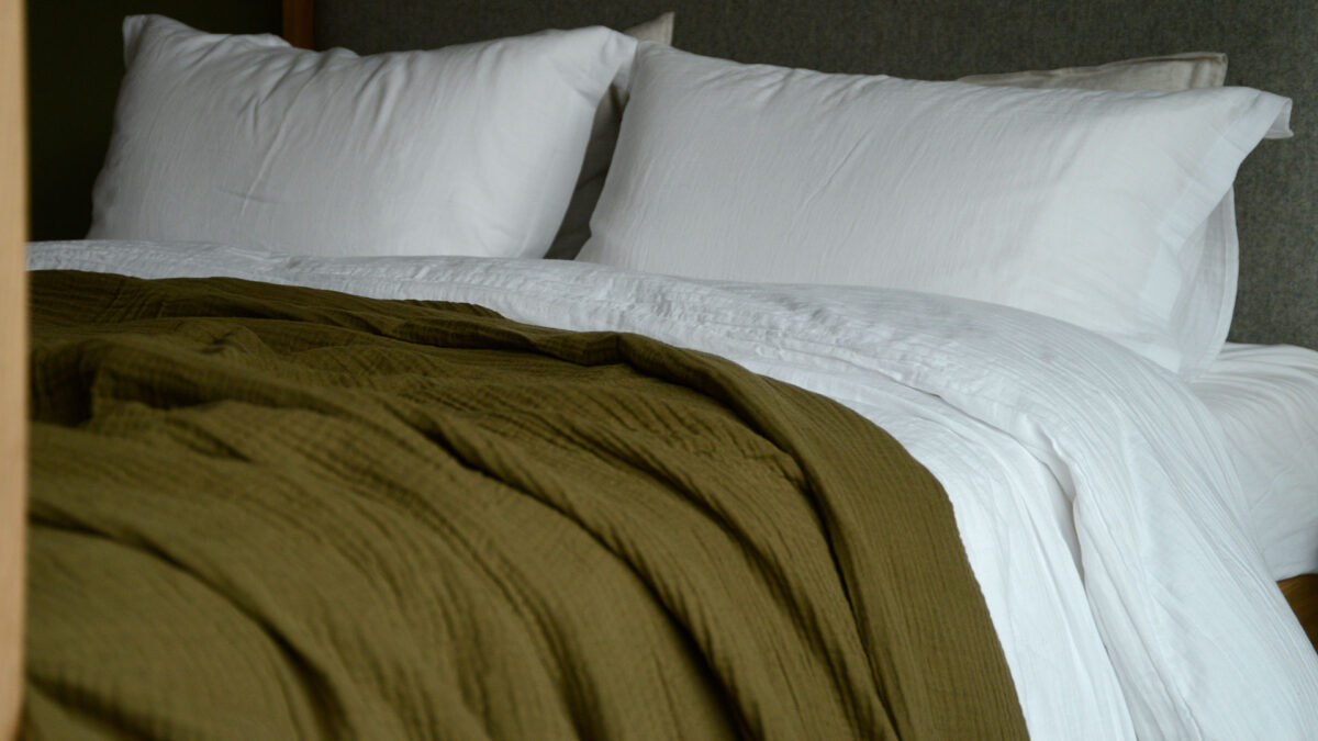 Cotton Muslin Bedspreads | Various Colours | Natural Bed Co.