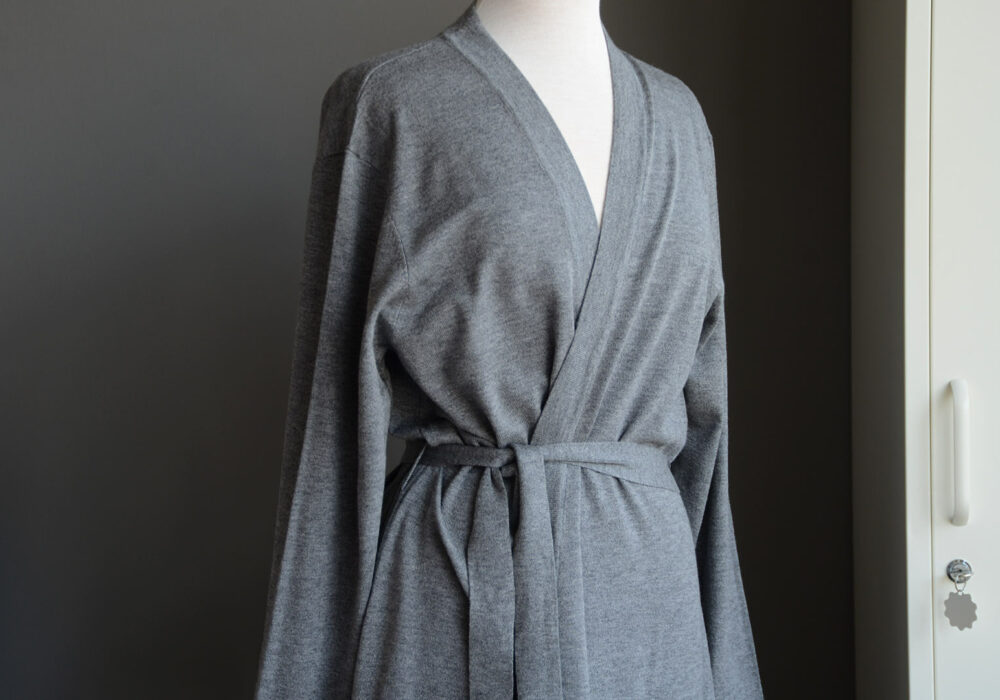 Knitted Robe in Grey | Lounge-wear | Natural Bed Company
