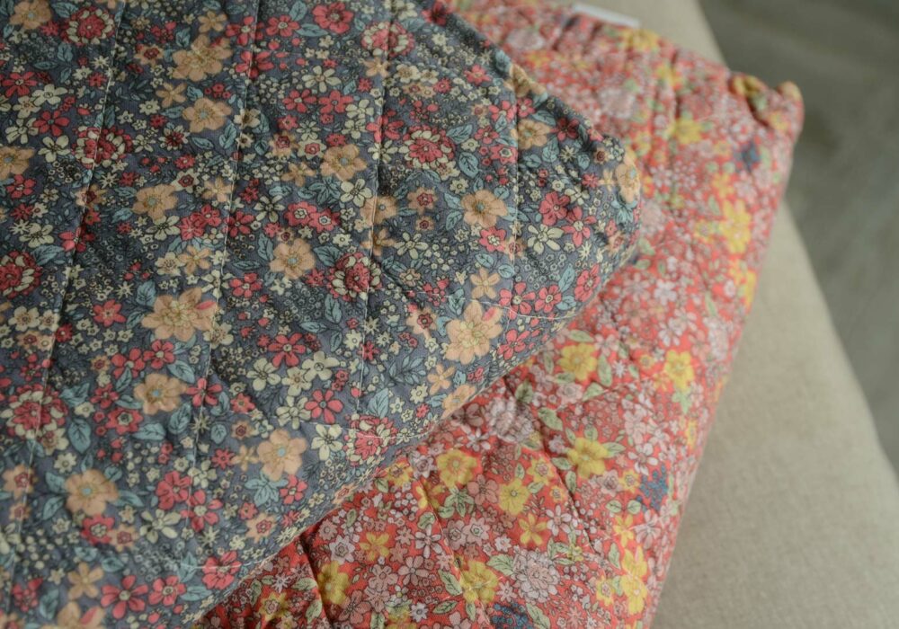 Quilted Throws with Floral Print | Natural Bed Company