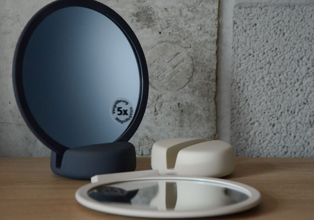 Magnifying Mirrors | Dark Grey or Pale Clay | Natural Bed Company