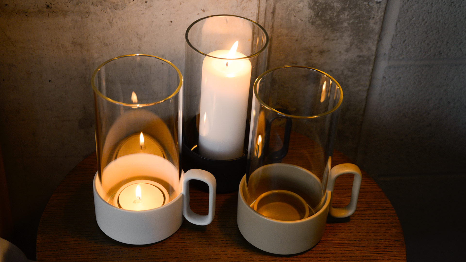 Modern Ceramic & Glass Candle Holders - Natural Bed Company