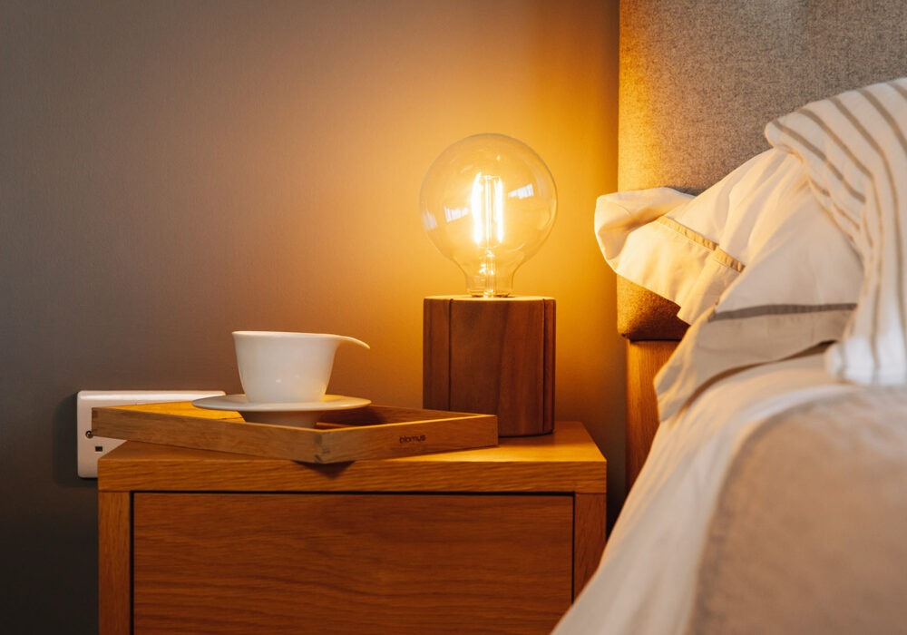 Wooden Bedside Lamp Holders | Lighting | Natural Bed Company
