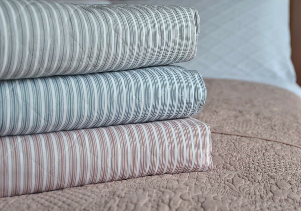 Multi Stripe Quilted Blankets | Bedding | Natural Bed Company