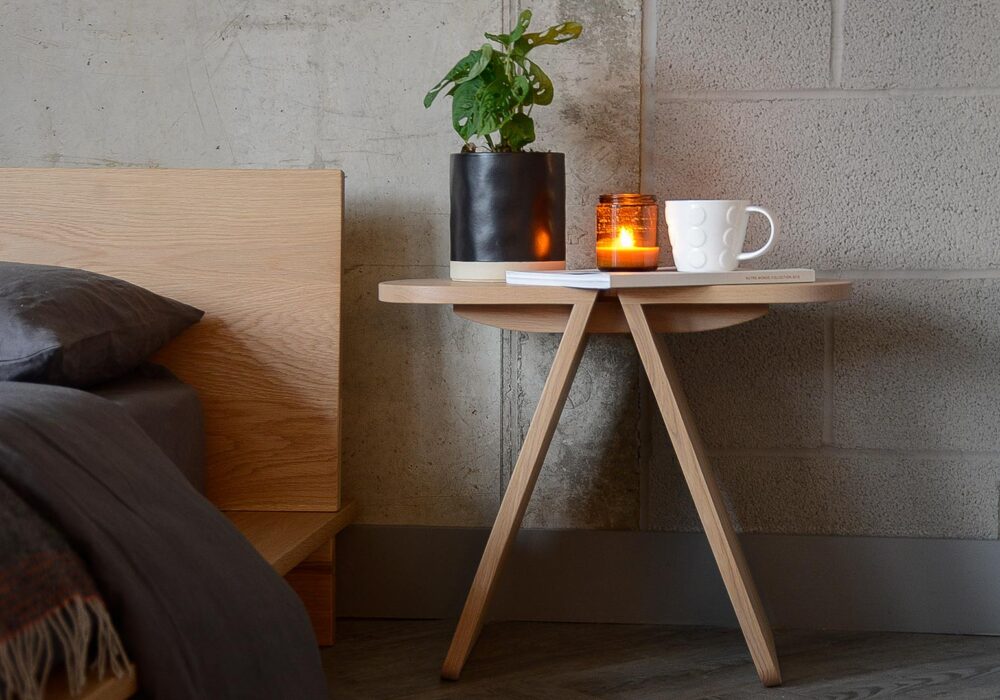 Avio - Solid Oak Side Tables - Natural Bed Company