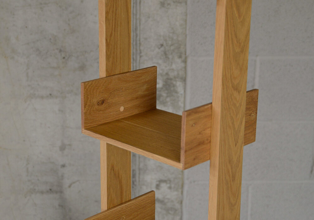 Tiered Modern Bookshelf - Oak - Natural Bed Company