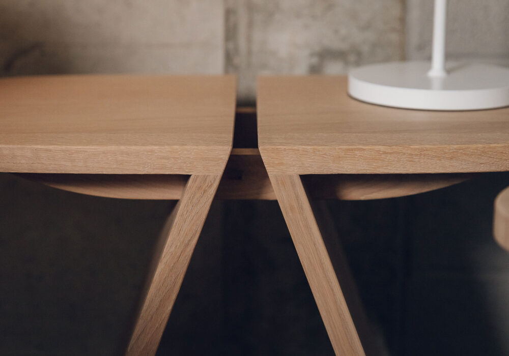 Avio - Solid Oak Side Tables - Natural Bed Company