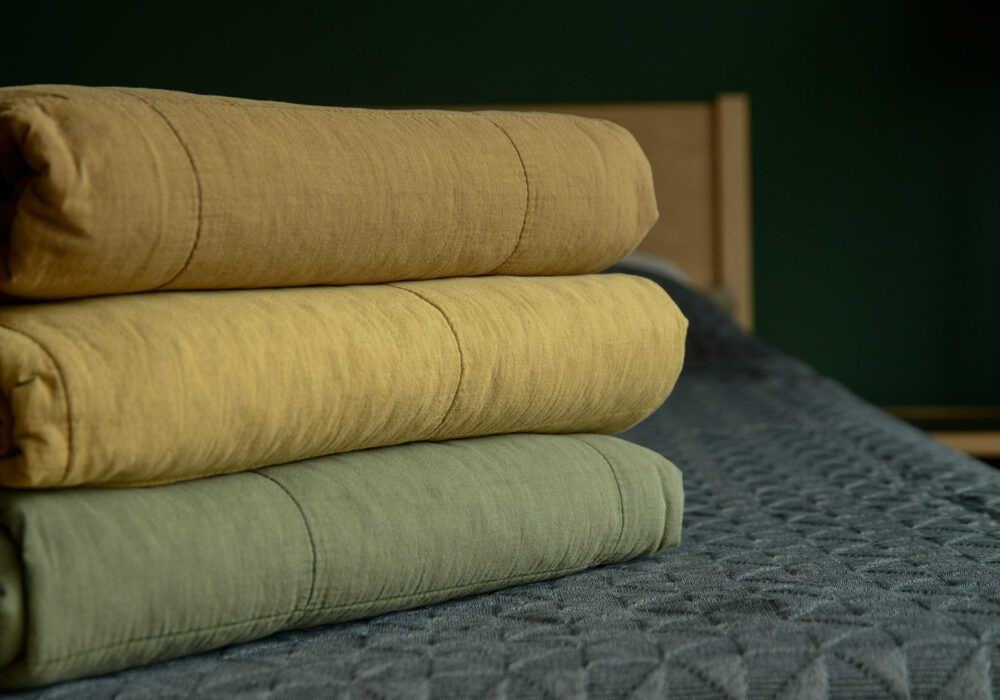 Plain Soft Quilted Throws | Many Colours | Natural Bed Company