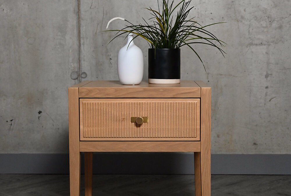 Reeded Oak Nightstand | Deco Range | Natural Bed Company