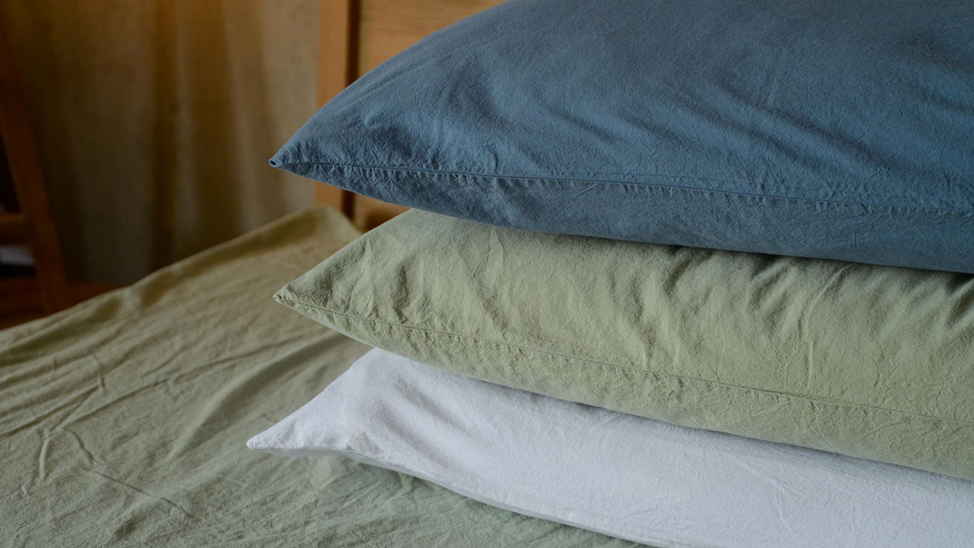 Stonewashed Cotton Bedding - 3 Colours - Natural Bed Company
