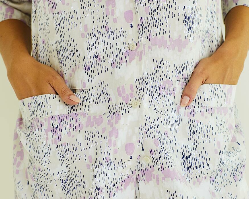 Luxury Pure Cotton Pyjamas | Pink Clouds | Natural Bed Company