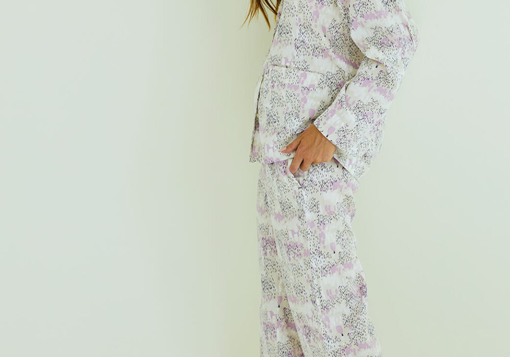 Luxury Pure Cotton Pyjamas | Pink Clouds | Natural Bed Company