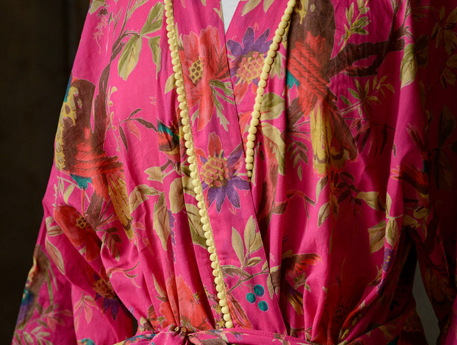 Hot Pink Dressing Gown | Robes | Natural Bed Company