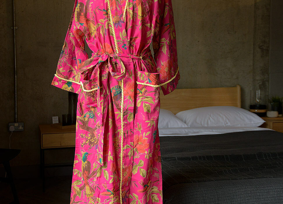 Hot Pink Dressing Gown | Robes | Natural Bed Company