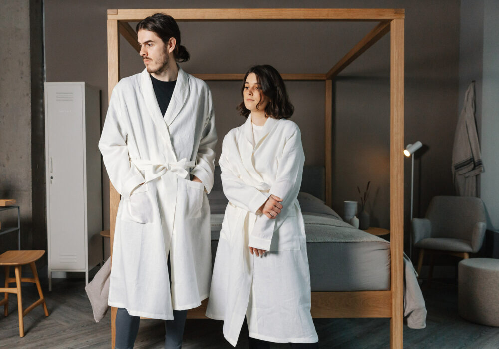 Pure Organic Linen Robe | Natural Bed Company