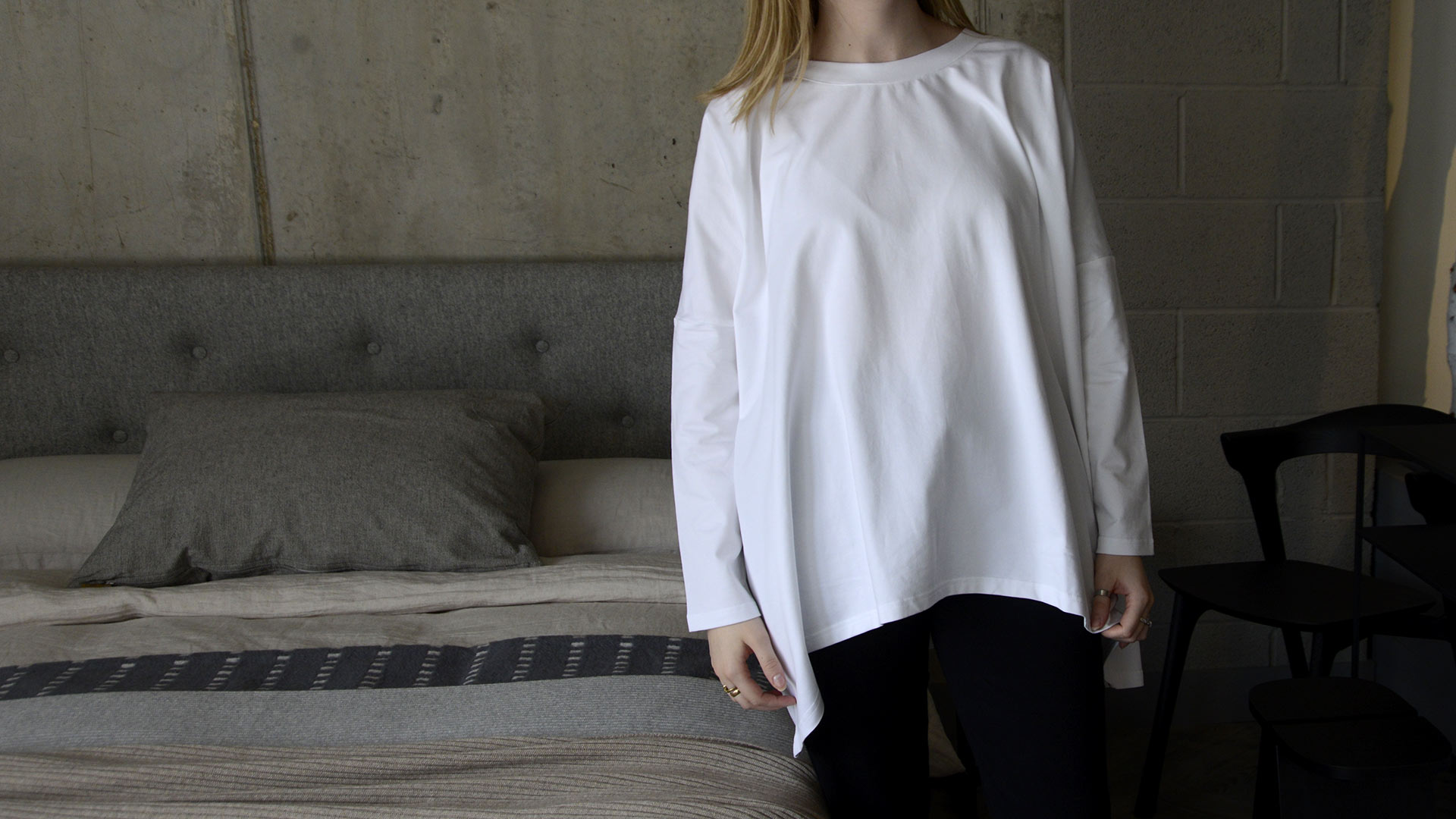 Cotton Rich Oversized Shirt - Natural Bed Company