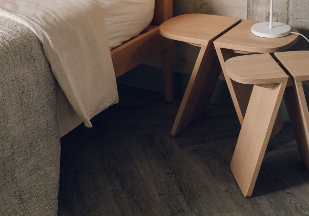 Avio - Solid Oak Side Tables - Natural Bed Company